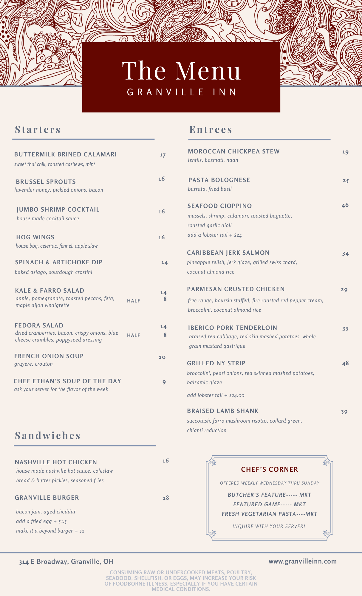 Dining - Granville Inn